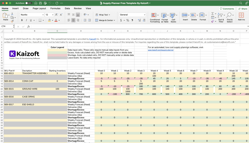 Supply Chain Tracking: Free Excel Template and Lightweight Software